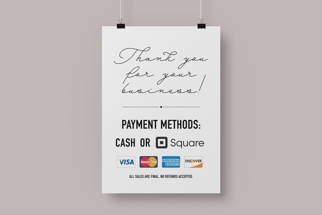 Market Table Payment Sign Download - Etsy