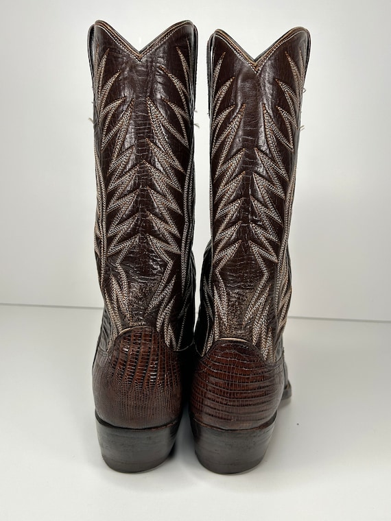 Vintage Dan Post Exotic Lizard Western Cowboy Boots M… - Gem