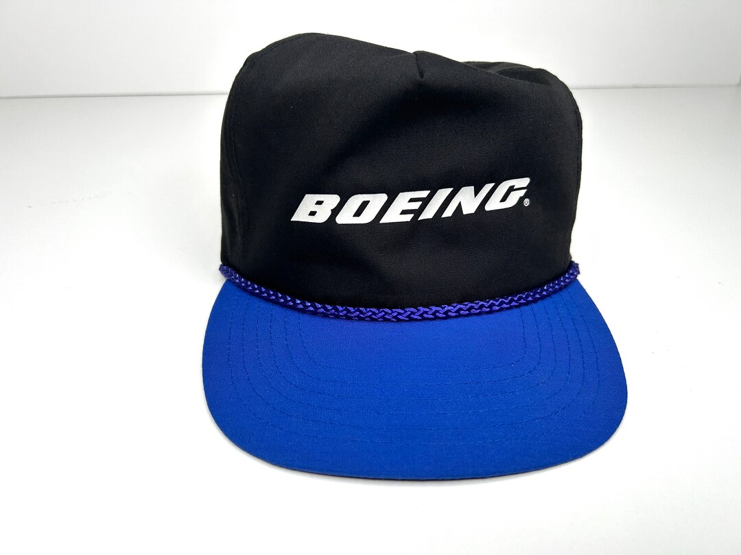 Vintage Boeing Hat 90's Otto Cap Slide Adjustment Airplane - Etsy