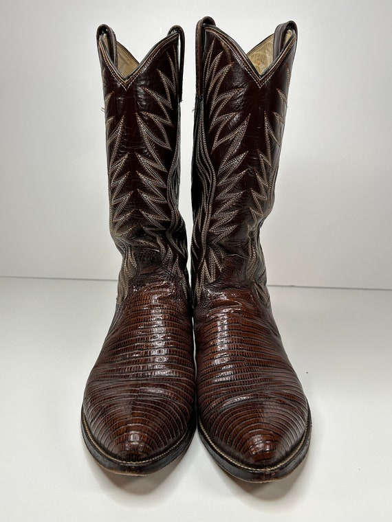 Vintage Dan Post Exotic Lizard Western Cowboy Boots M… - Gem