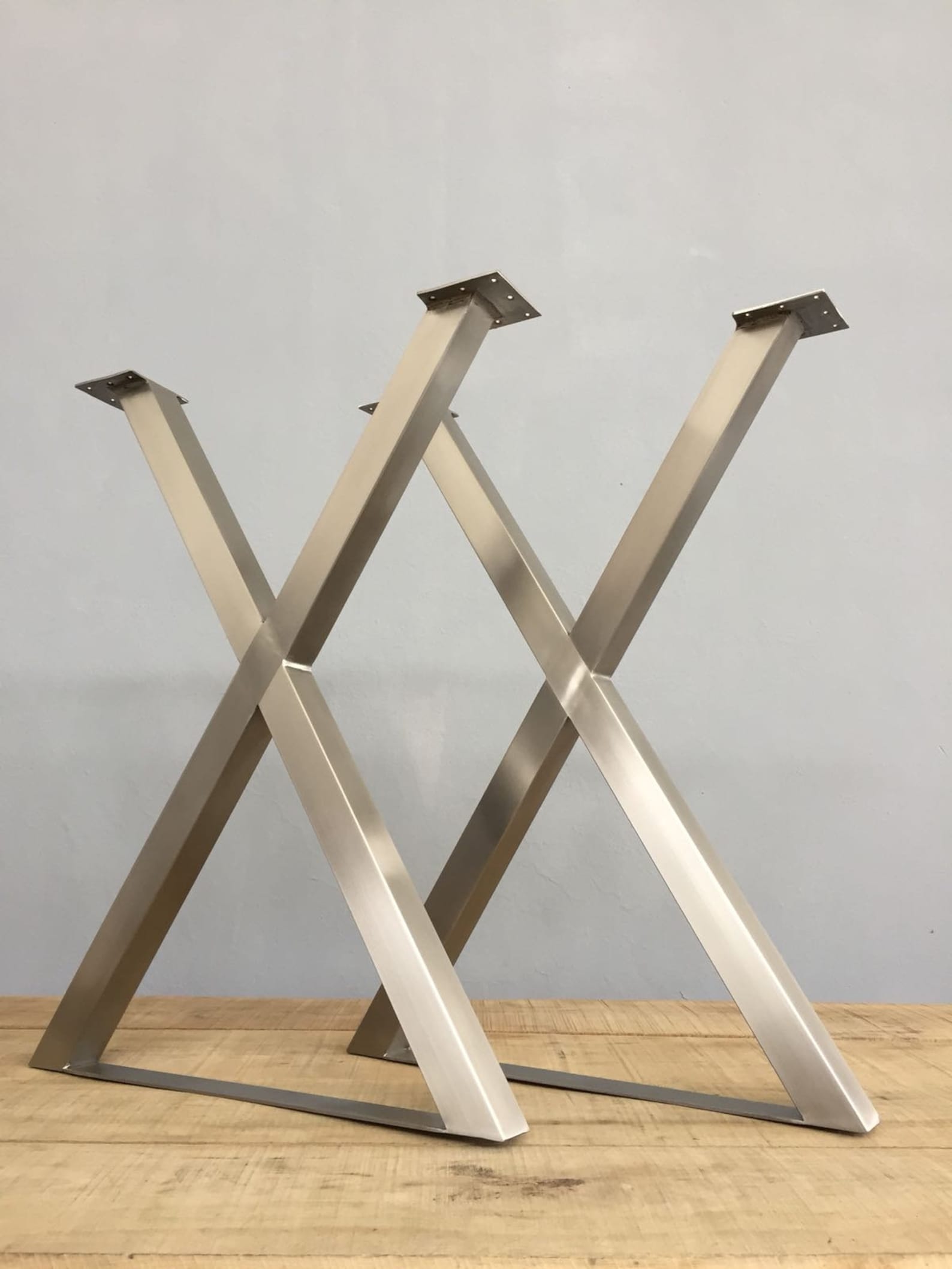 Metal COUNTER HEIGHT X STYLED Table Legs Made by Stainless | Etsy
