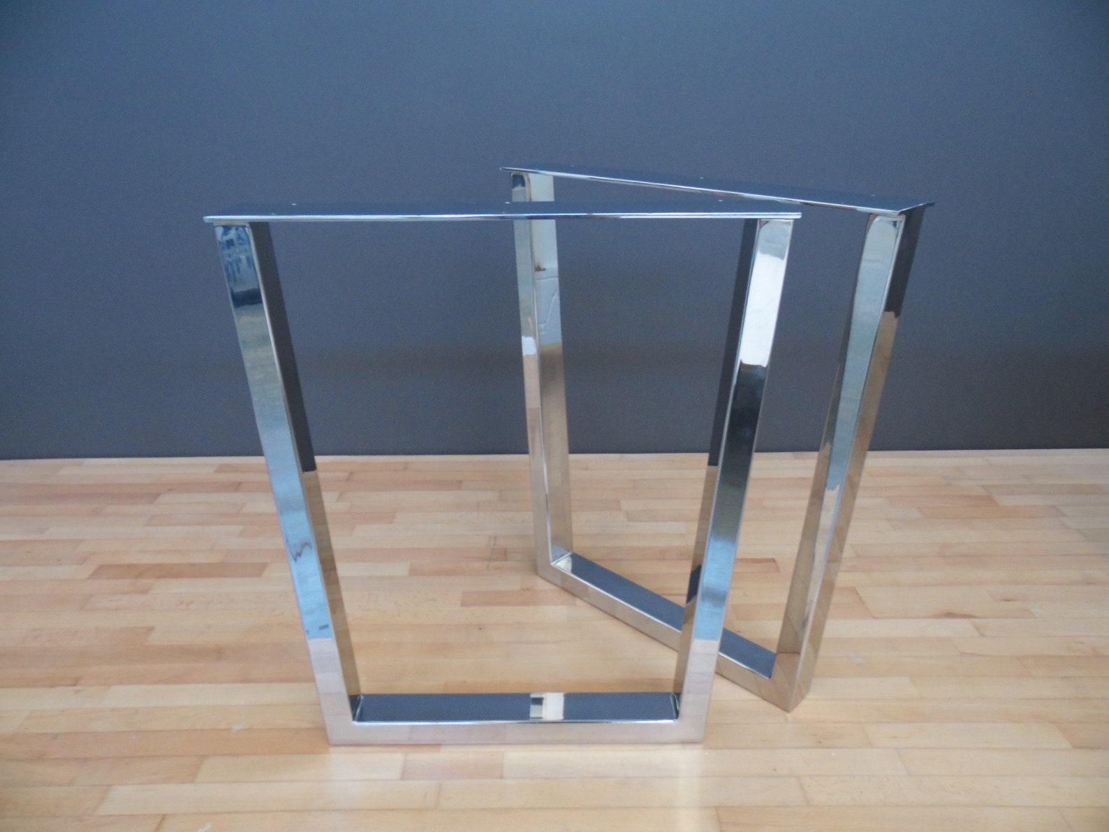 Modern Stainless Steel Dining Table Legs 28'' | Etsy
