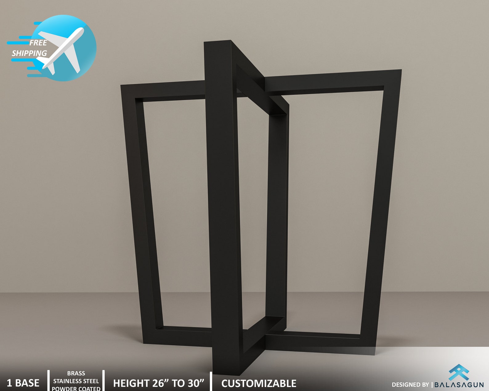 Round Dining Table Base Tapered Table Base Height 2630 - Etsy