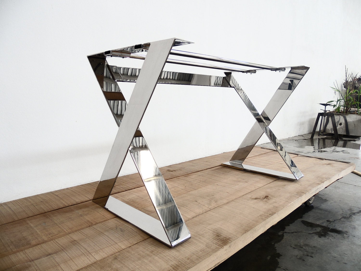 Steel Table Base 28 H x 24 W x 52 L | Etsy