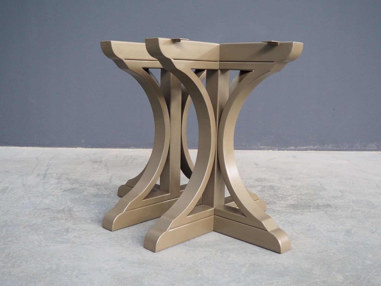 Modern Dining Table Legs Handmade & Customizable REY SELCUK Trestle ...