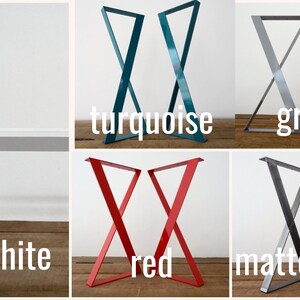 28 Wide Flat Steel Table Legs,28 Wide Bases, Height 26 30 Set2 - Etsy