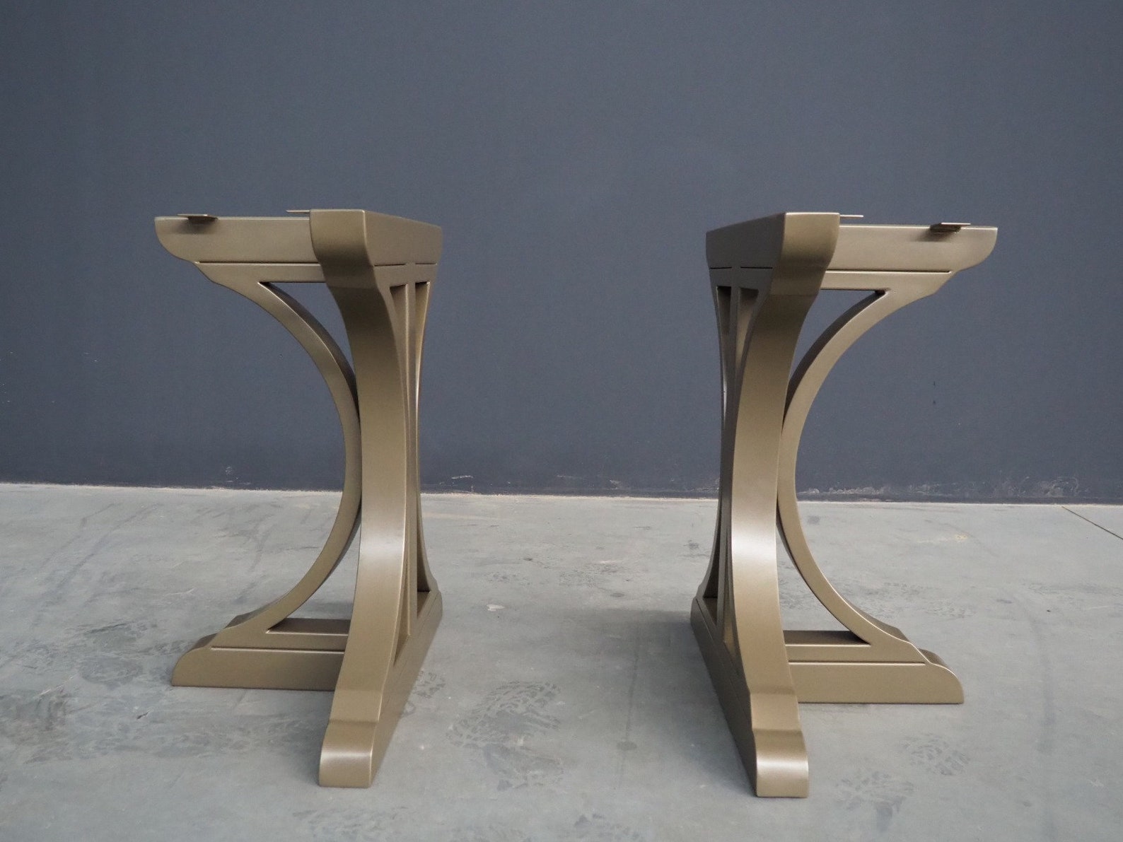 Modern Dining Table Legs Handmade & Customizable REY SELCUK Trestle ...