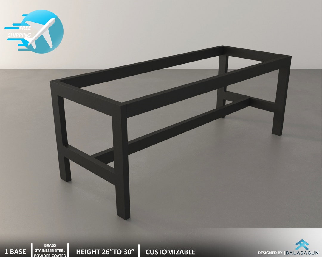Metal Long Dining Table Base – 28" H X 28" W X 72" L | H-style Steel ...