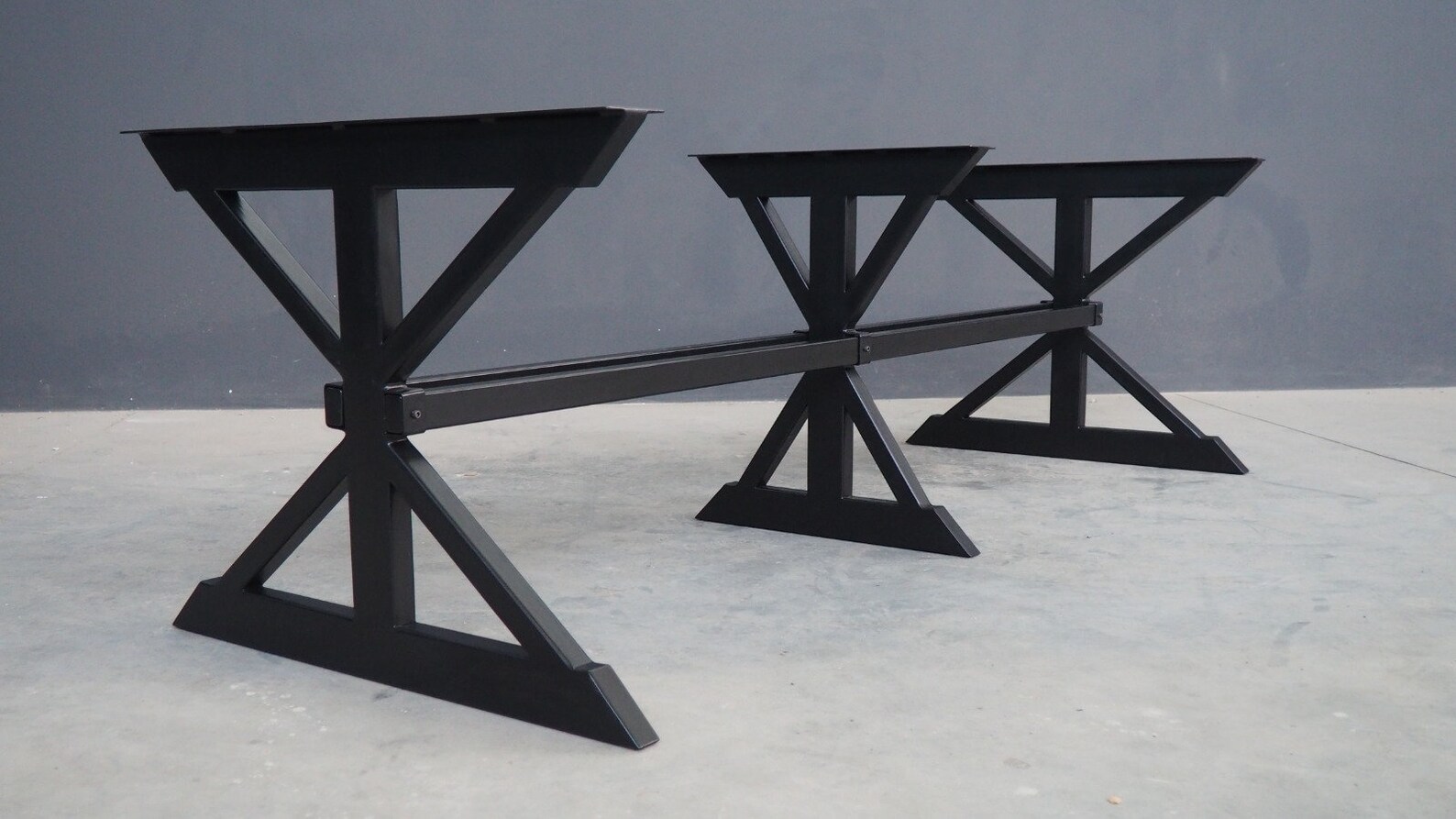 HEAVY DUTY Dining Table Base Customizable 28 H X 35 W X 92l Industrial ...