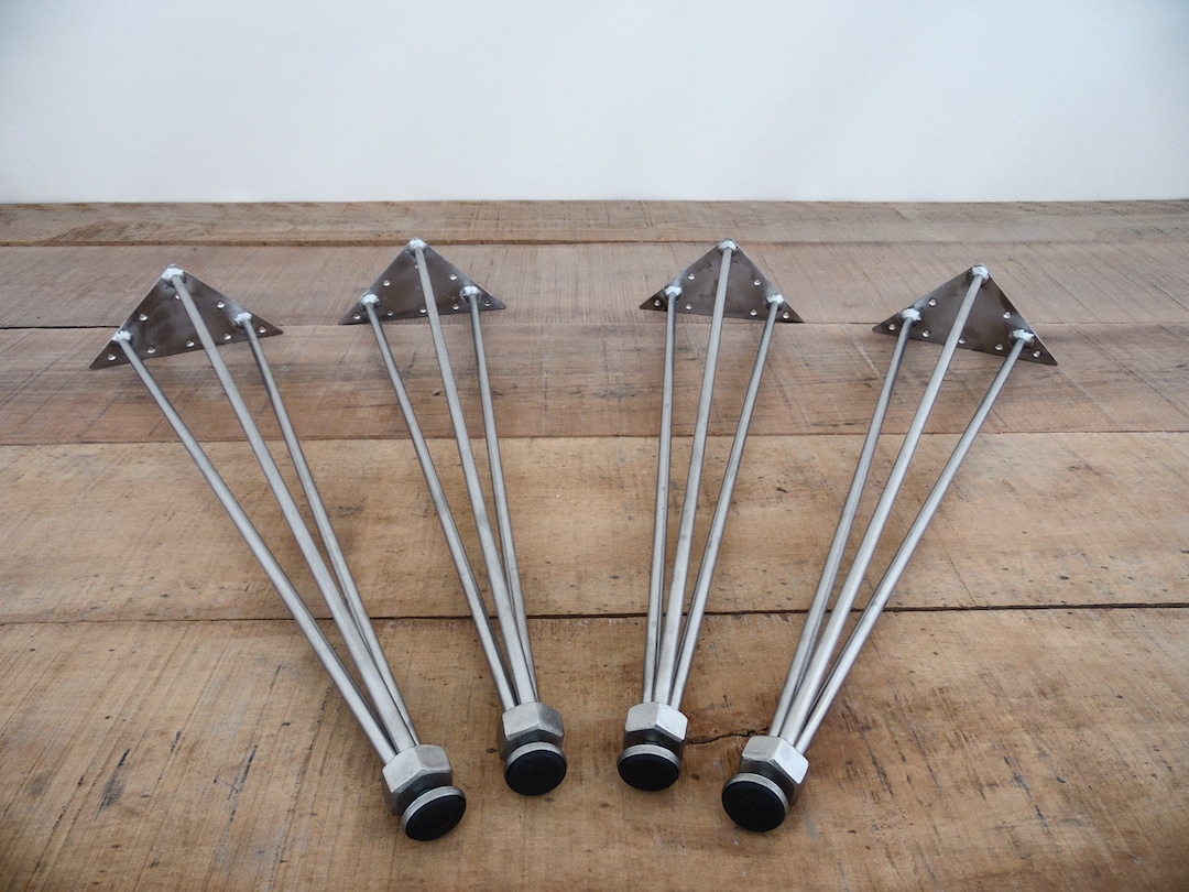 28 Stainless Steel Hairpin Table Legs , 3-PIN-NUTS , Height 26 to 30 ...