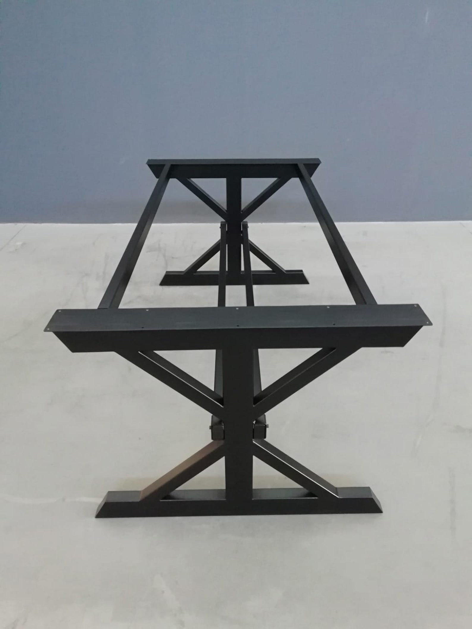 Metal Trestle Farmhouse Table Legs, Heavy Duty Steel Table Base (28"h X ...