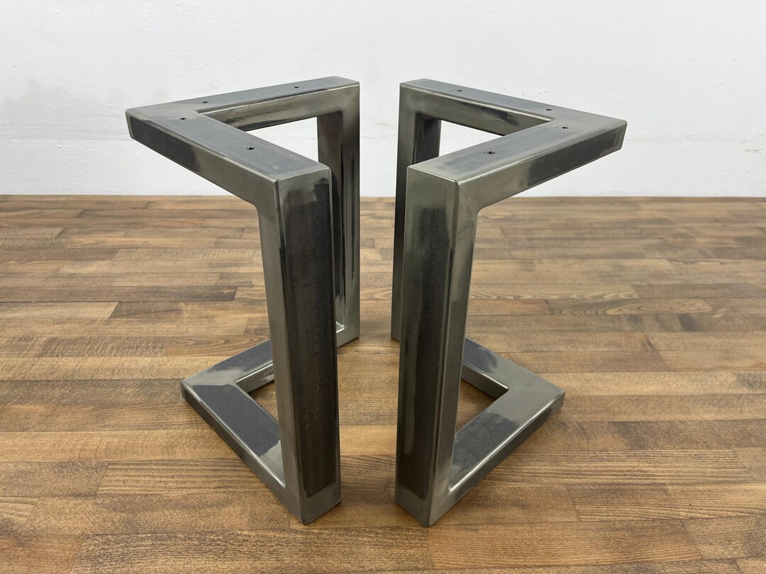 Bench Legs, 16" H X 16" W Bracket Steel Table Legs, Height 12" - 17 ...