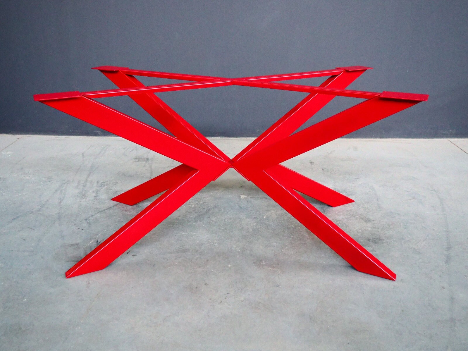Metal Dining Table Base – Modern Sculptural Steel Table Legs for Glass ...