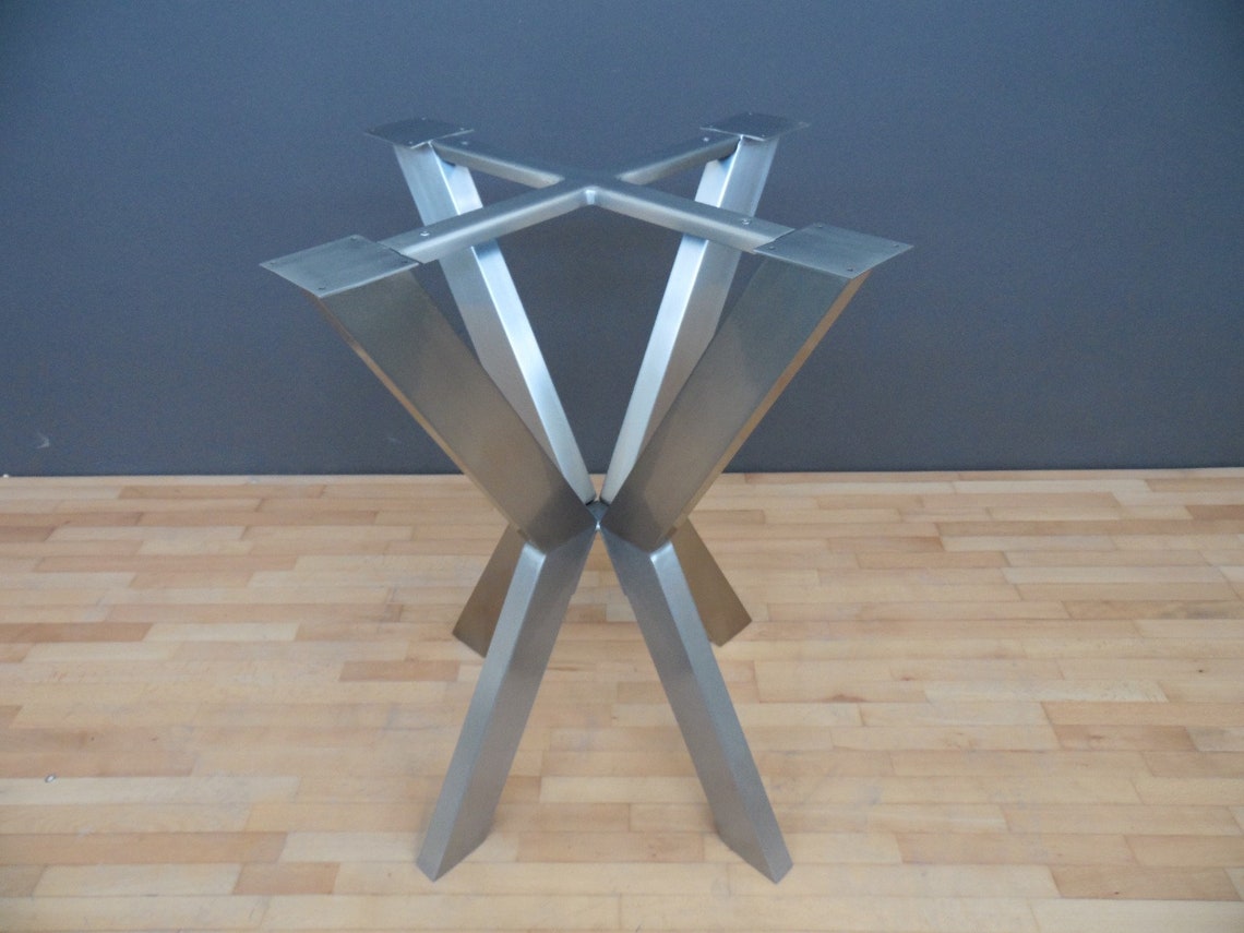 Modern Stainless Steel Round Table Base 28 H | Etsy