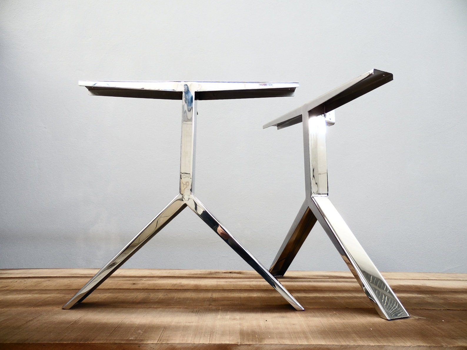 Desk Legs Modern Stainless Steel Table Legs 24 Base Set of | Etsy