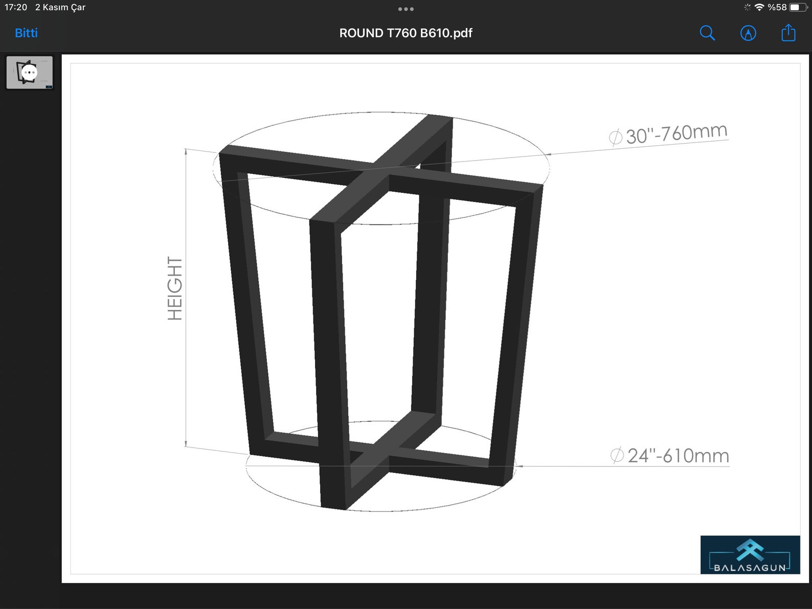 Round Dining Table Base Tapered Table Base Height 2630 - Etsy