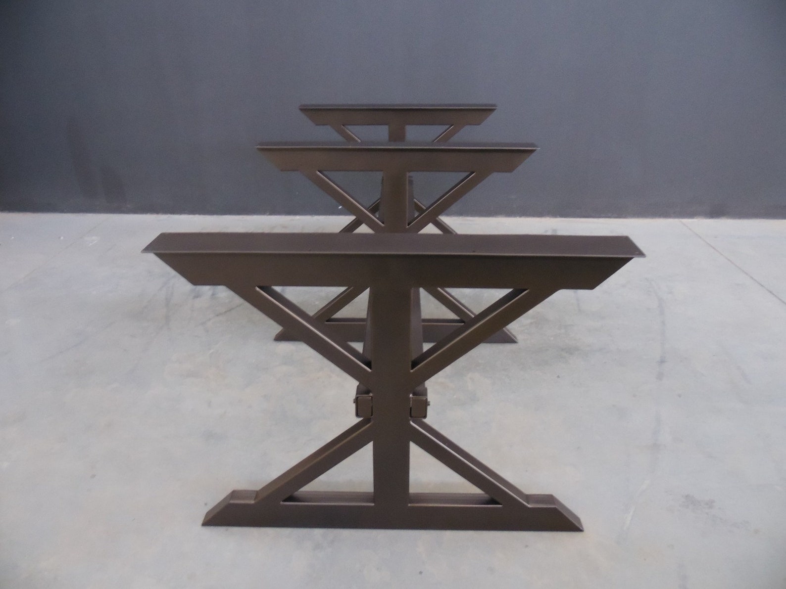 HEAVY DUTY Dining Table Base Customizable 28 H X 35 W X 92l Industrial ...