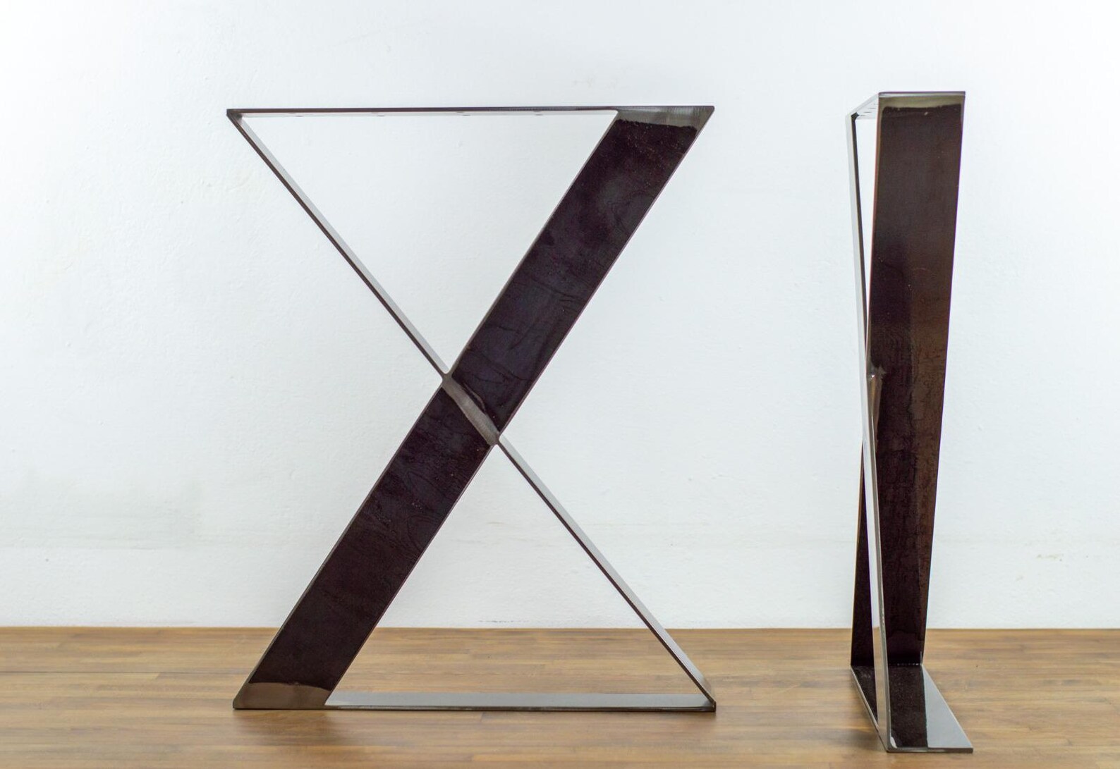 Steel Dining Table Legs , 28" H X 24" W X-frame Wide Flat Steel Table ...