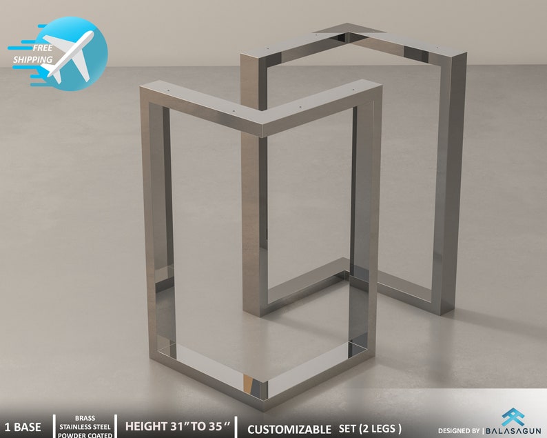 Counter Metal Table Legs Stainless Steel Steel Bracket - Etsy