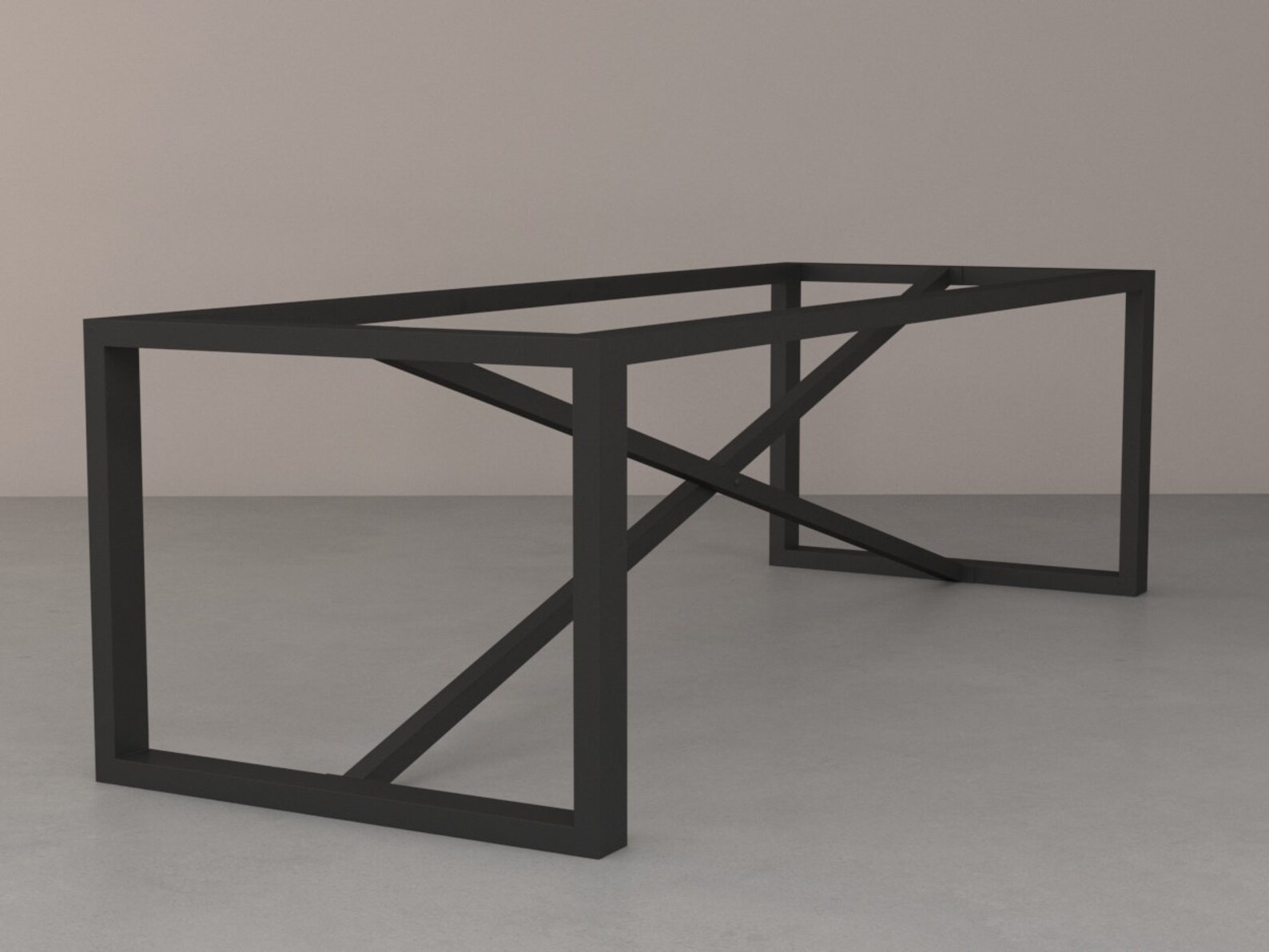 Cross-x Dining Table Base 28h X 35w X 72 L - Etsy