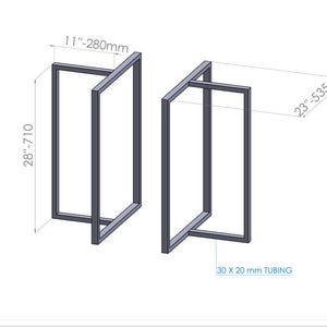 Metal ''t-shaped '' Table Legs | 28" X 23" X 11" T-look Metal TRESTLE ...