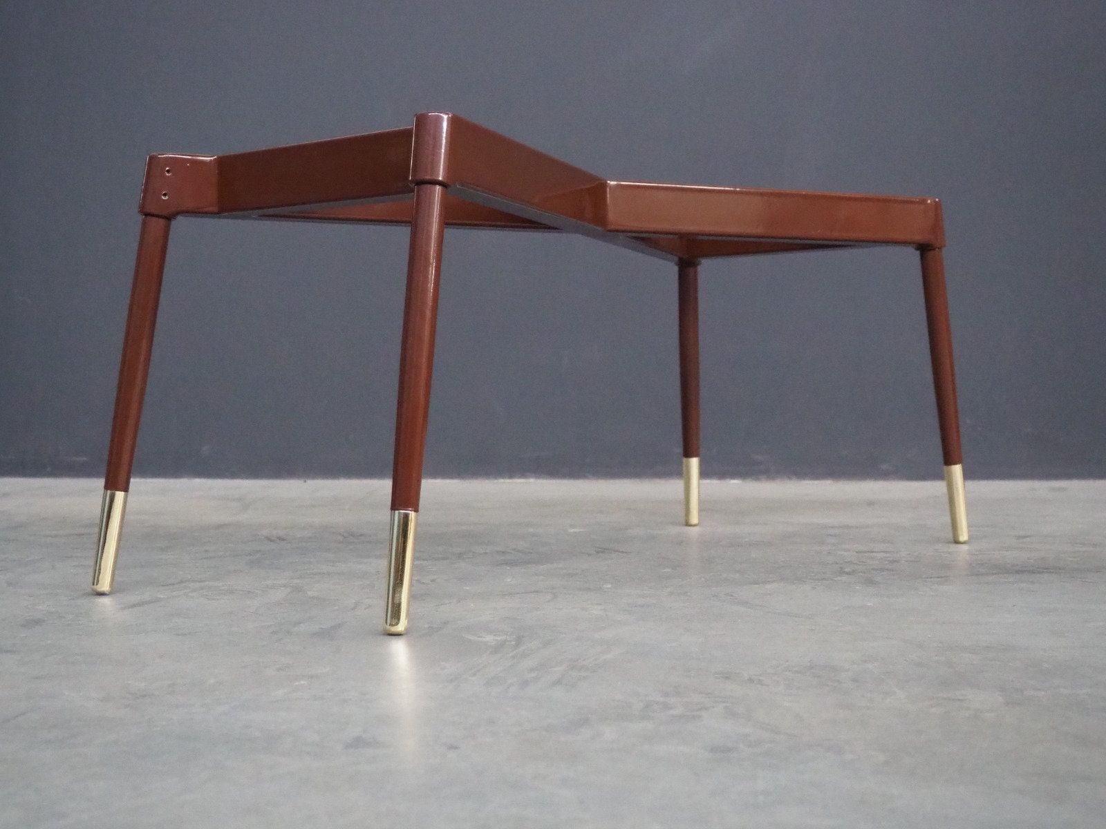 Modern Brass Steel Bench Legs, 16" H X 16" W X 42" L CIRID Table Base ...