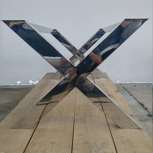 Dining Table Base , 28 H X 35 W X 52 L X-frame Wide Table Base, Height ...