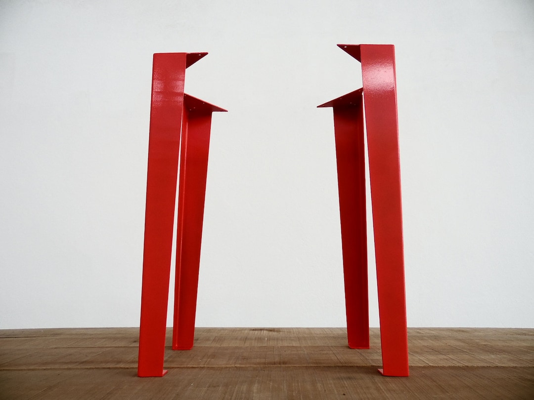 Colorful Angle Steel Table Legs | Tapered | 28" H | Set of 4 | Height ...