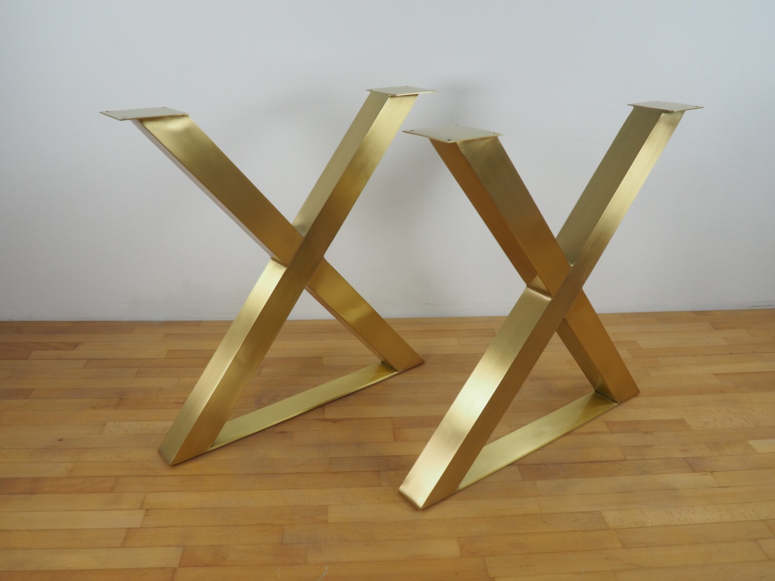X-shaped Steel Table Legs – 28” H X 24” W – Modern Cross Frame for ...