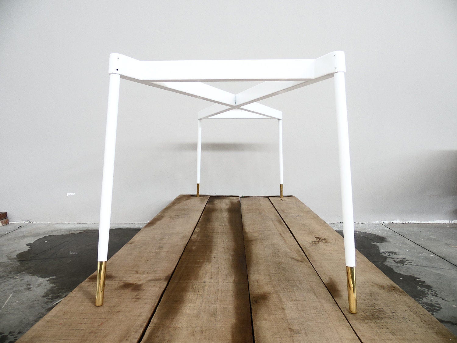Modern Metal Counter Table Base , 35"h X 28"w X 72” L CIRID Table Base ...