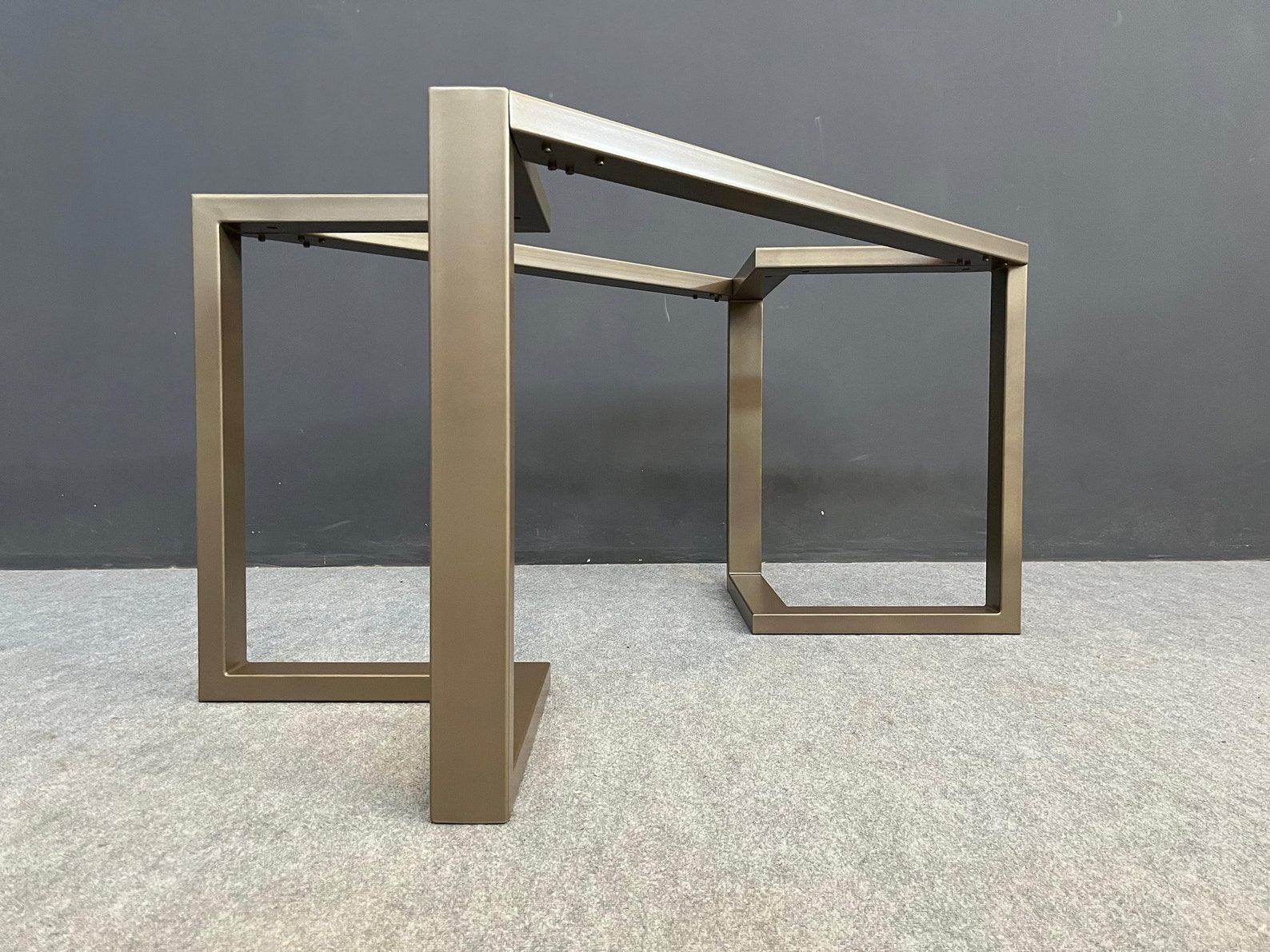 Steel Bracket Table Base – 28” H X 24” W X 52” L | Customizable ...