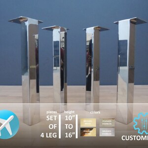 Table Legs, 16 Post Table Legs,stainless Steel, Height 1016 Set4 - Etsy