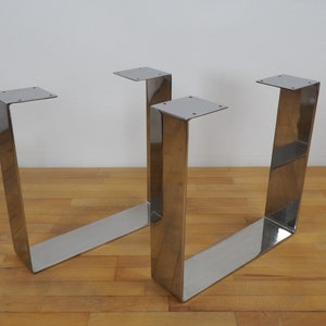 16 Stainless Steel Bench Legs, Square Table Legs , SET2 - Etsy