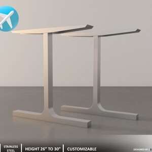 Modern Metal Dining Table Legs , 28" BESIK - Single Bar Table Legs, 28 ...