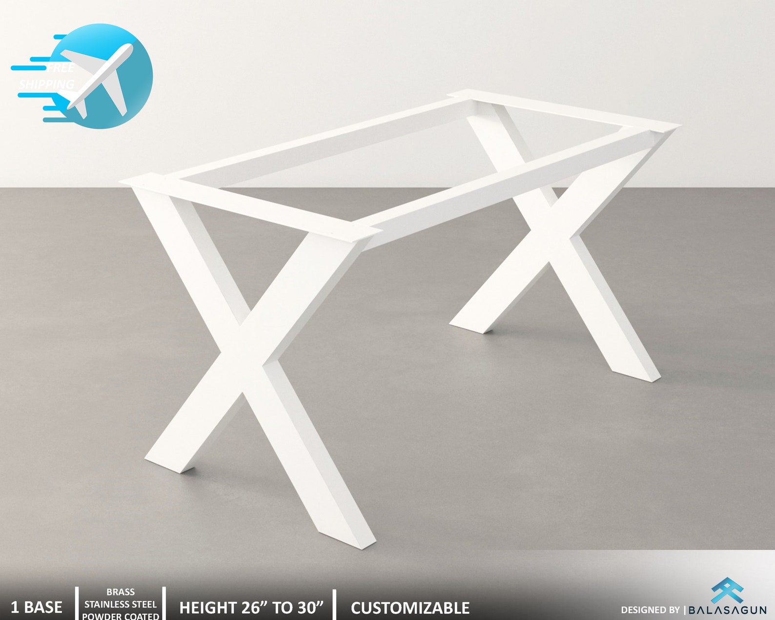 Steel Dining Table Base for Modern Rooms 28h X | Etsy