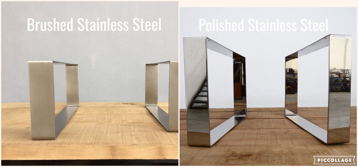 16 Stainless Steel Bench Legs Square Table Legs - Etsy