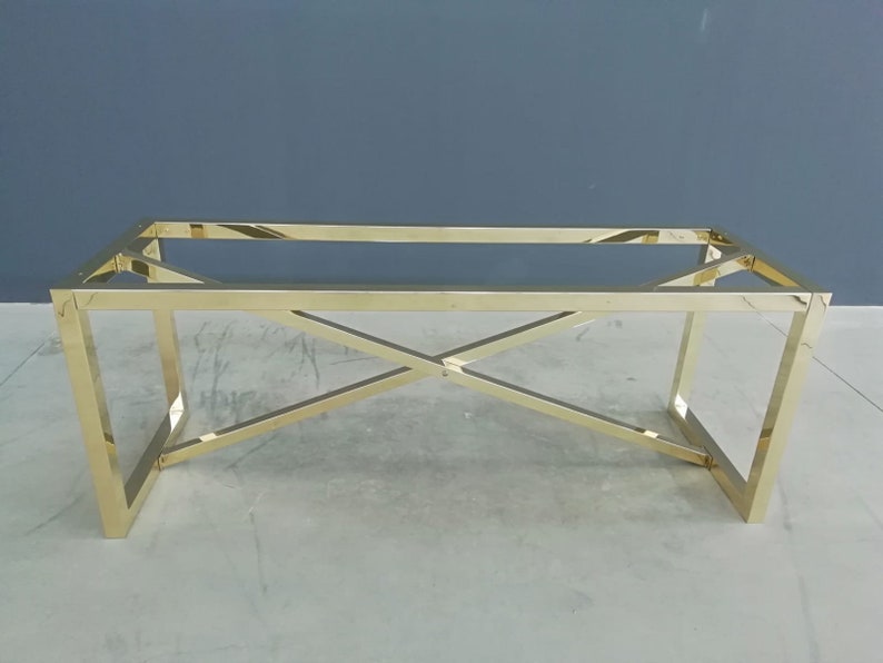 Modern Brass Dining Table Base 28h X28w X - Etsy