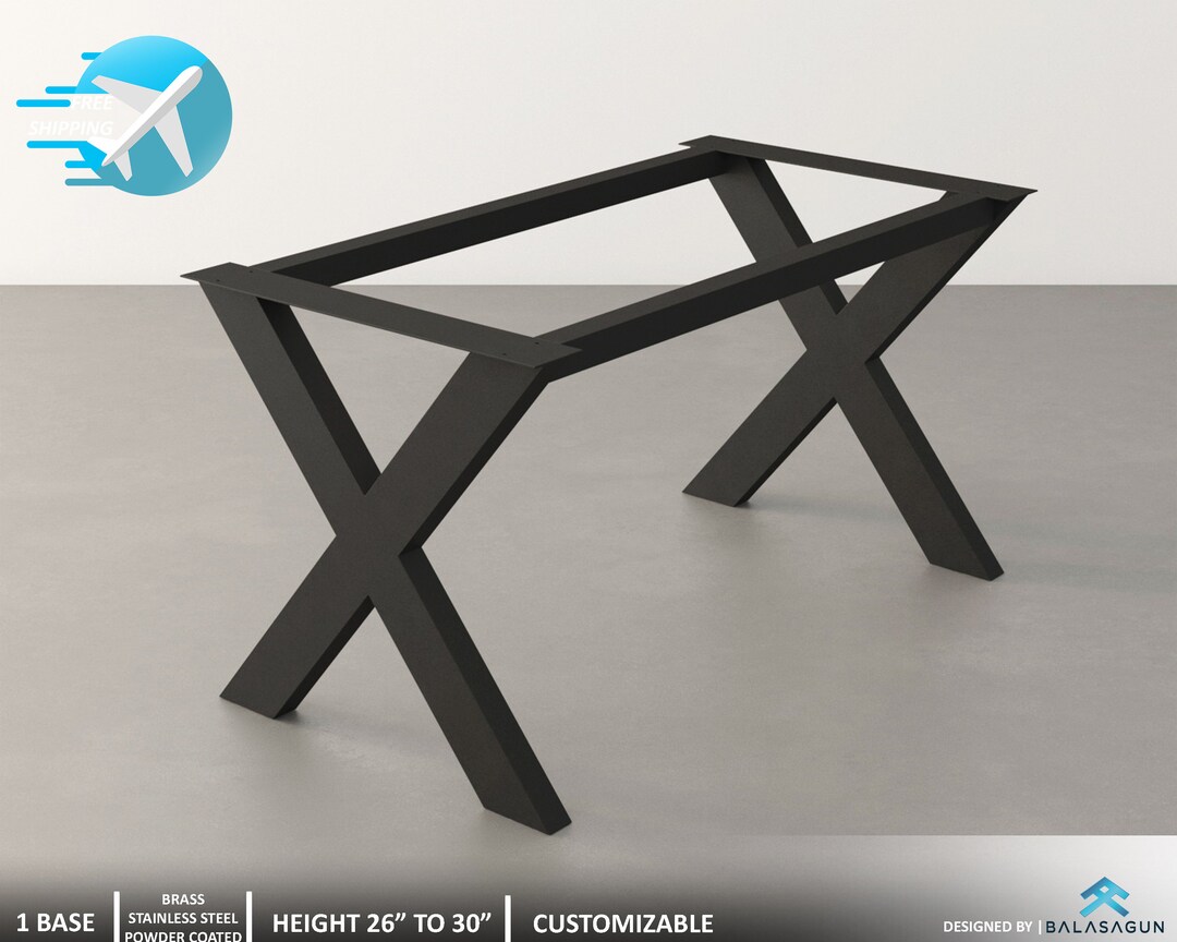 Steel Dining Table Base for Modern Rooms , 28"h X 28" W X 52" L ENLI X ...
