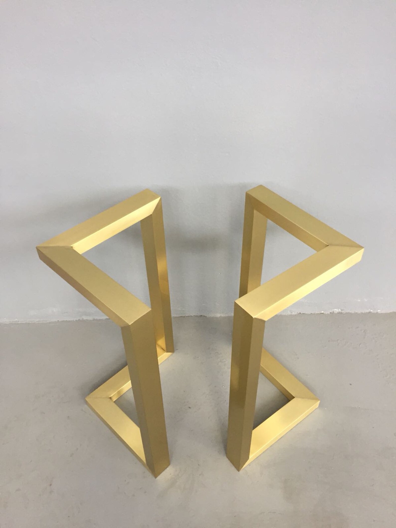 Brass Dining Table Legs ,28" H X 20" W Bracket Legs, Customizable ...