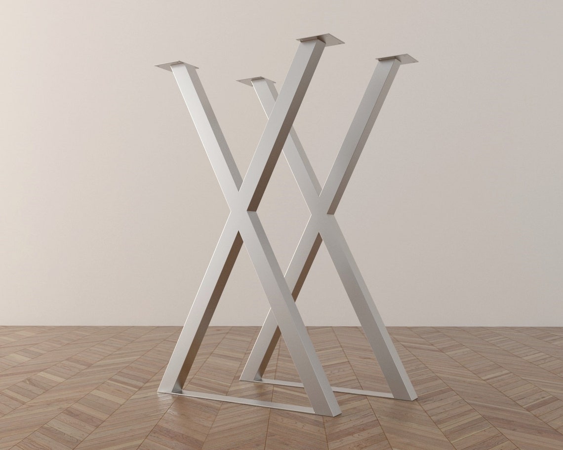 Bar Height Steel Table Legs 40 X-frame Table Legs - Etsy