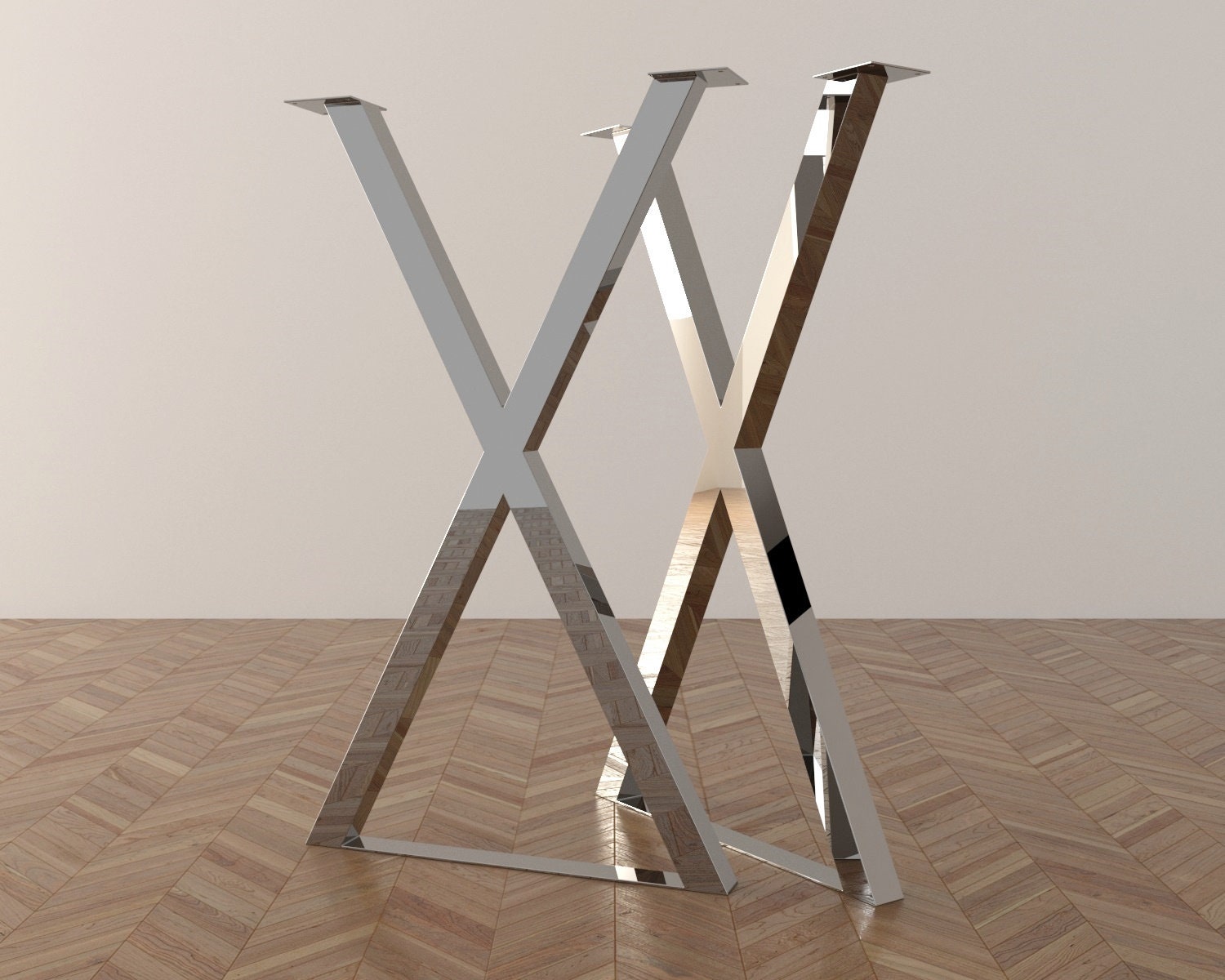 Bar Height Steel Table Legs 40 X-frame Table Legs - Etsy Canada