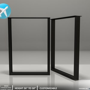 Metal Table Legs, 28" Steel Desk Frame Table Legs, Base 20”, Height 26 ...