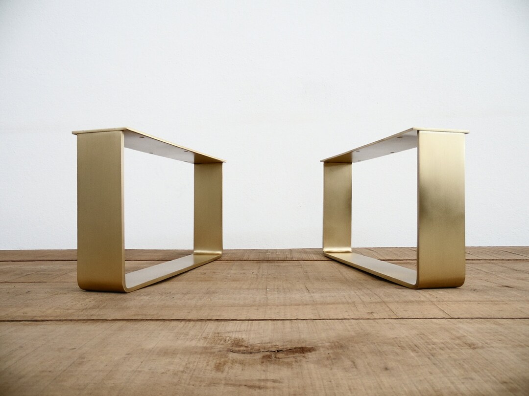 Brass Furniture Legs , 21" W, Flat Brass Table Legs , Height 5"- 15 ...