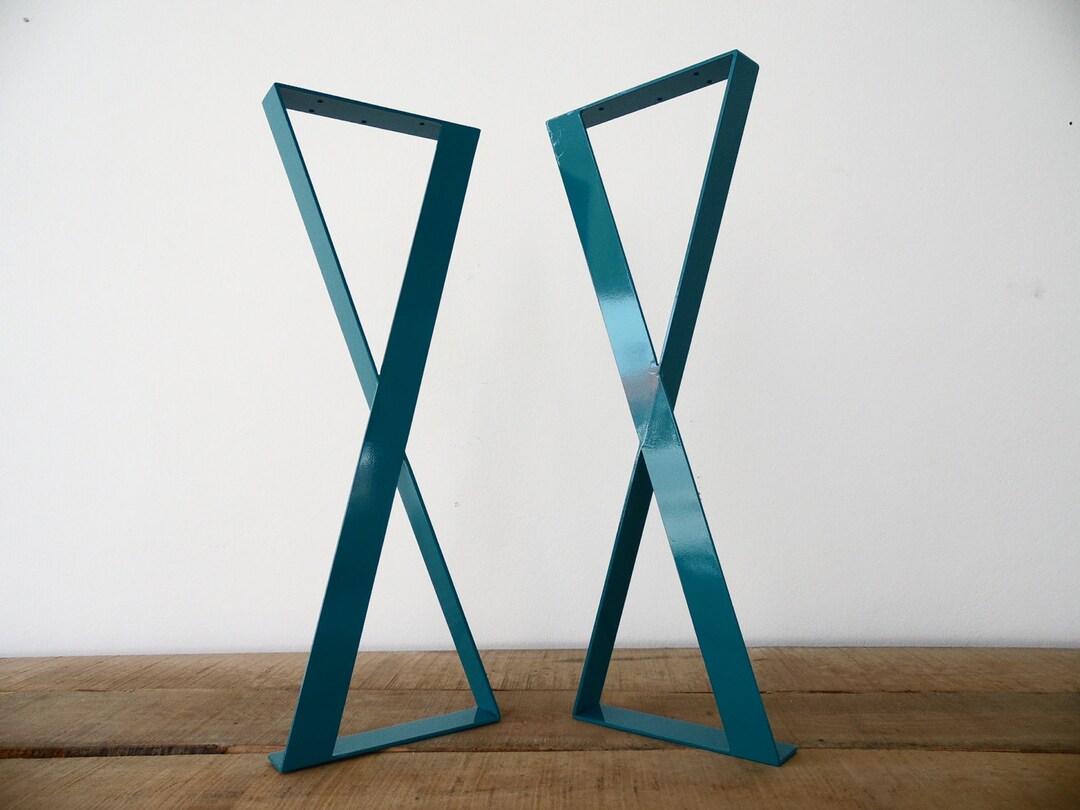 Modern Metal X-frame Table Legs – Customizable Sizes - Set of 2 - Etsy