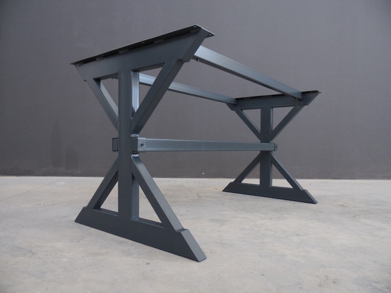Metal Trestle Farmhouse Dining Table Legs 28h X - Etsy