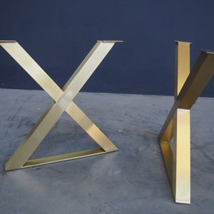 X-shaped Steel Table Legs – 28” H X 24” W – Modern Cross Frame for ...