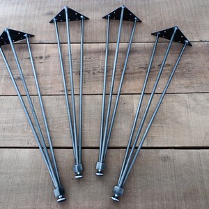 28" Hairpin Table Legs, 3-pin-nuts Height 26"-30” Set(4) - Etsy