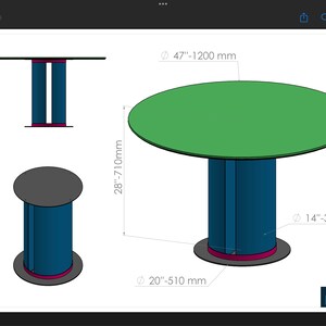 Steel Dining Table Base 28 ÇINAR Table Pedestal 20'' Round Table Base ...