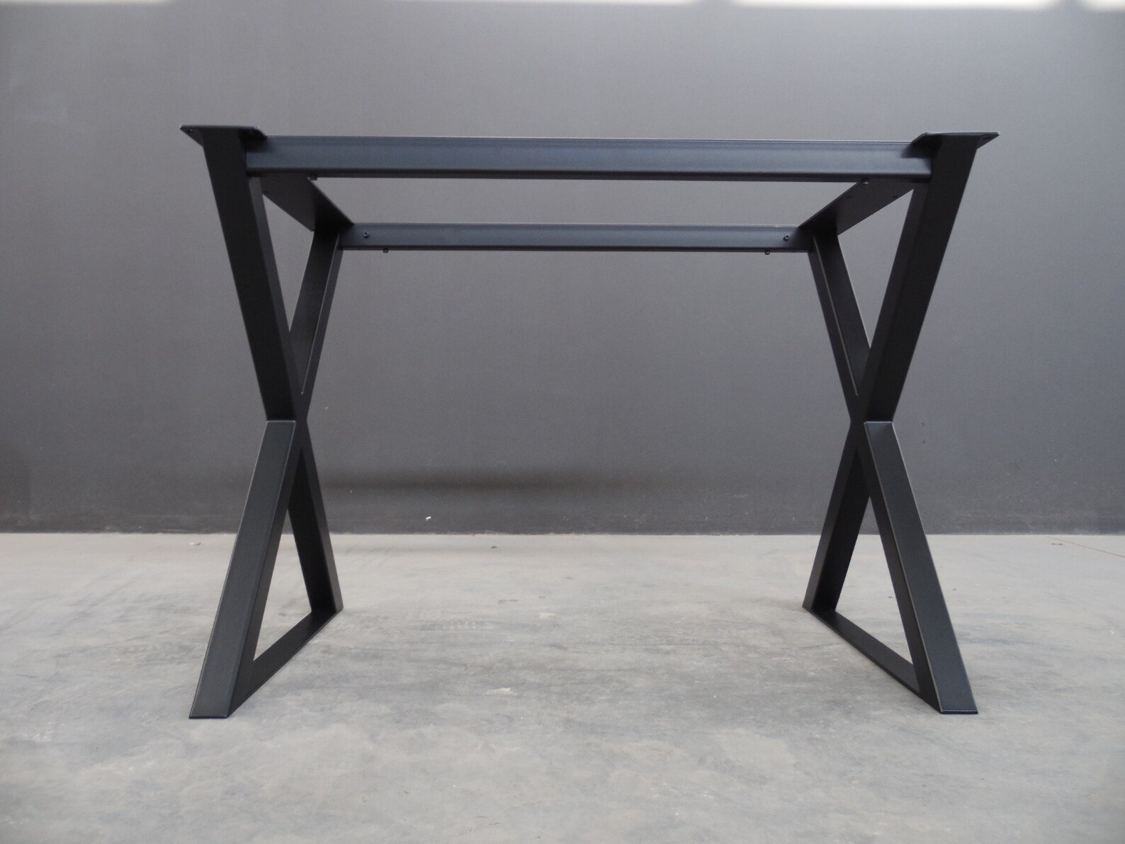 Counter Height X-frame Metal Table Base, Steel Table Base for Glass ...