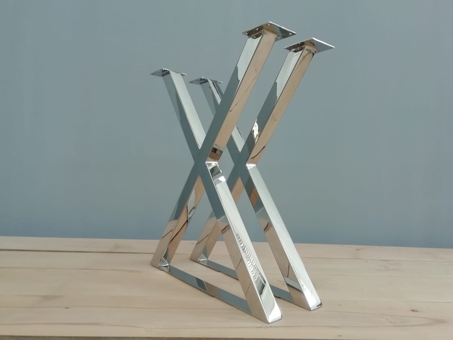 Metal COUNTER HEIGHT X STYLED Table Legs Stainless Steel - Etsy